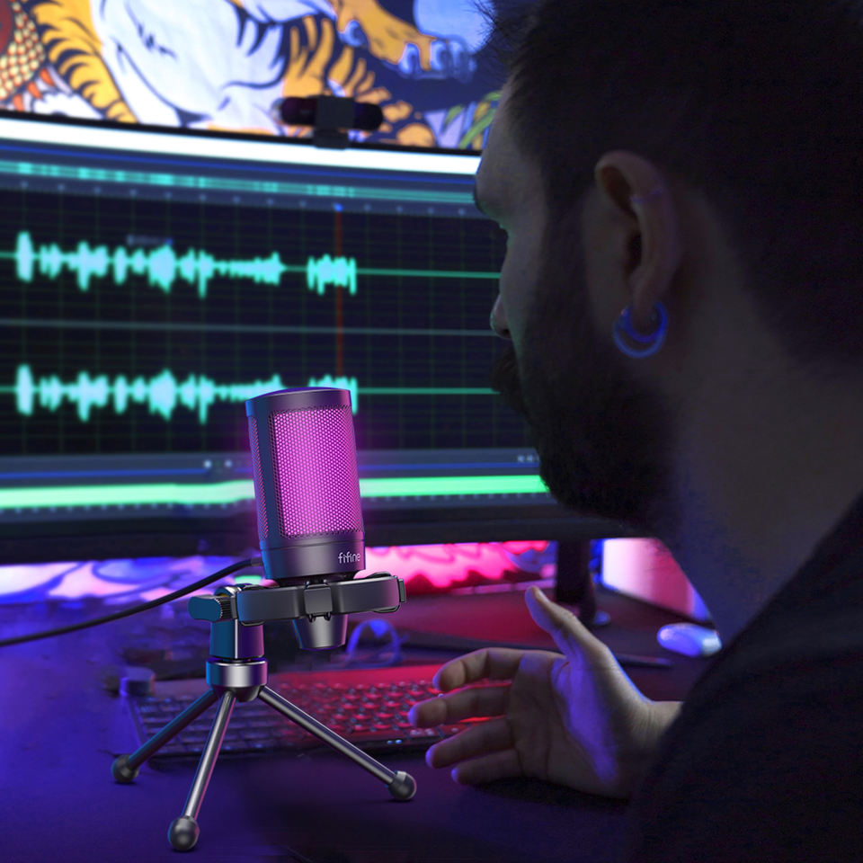 FIFINE A2 Gaming USB Condenser Microphone ShufflePCs fifine-a2-gaming-usb-condenser-microphone-shufflepcs