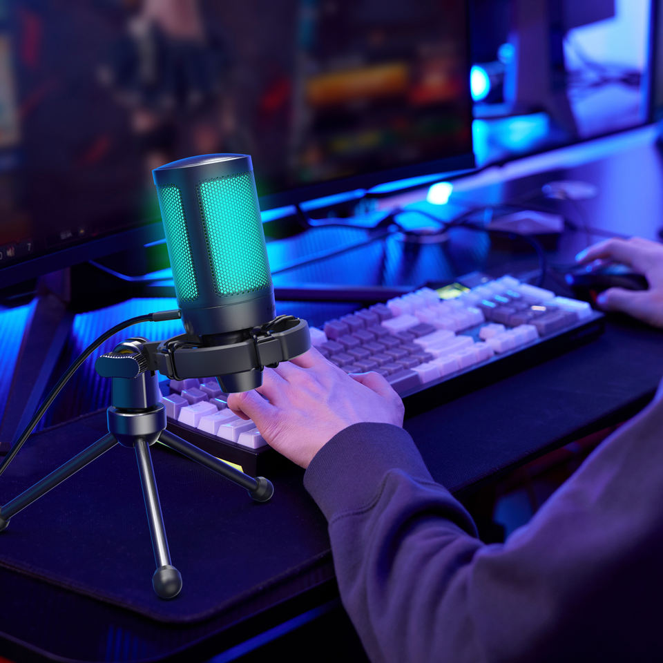 FIFINE A2 Gaming USB Condenser Microphone ShufflePCs FIFINE A2 Gaming USB Condenser Microphone ShufflePCs